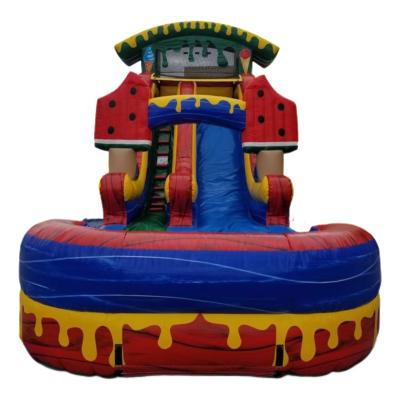 China Park Inflatable Chilled Watermelon Water Slide with Pool Support One Item Purchase for sale