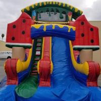 China Park Inflatable Chilled Watermelon Water Slide with Pool Support One Item Purchase for sale
