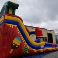 China Park Inflatable Chilled Watermelon Water Slide with Pool Support One Item Purchase for sale