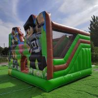 China CE EN14960 Certified Inflatable Combo Castle Slide for Party Rentals Minecraft Theme for sale