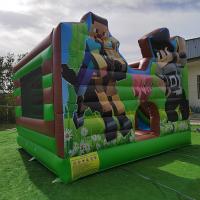 China CE EN14960 Certified Inflatable Combo Castle Slide for Party Rentals Minecraft Theme for sale