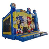 China Commercial Toddler Trampoline PVC Inflatable Castle with Dry Slide and Climbing Slide for sale