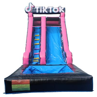 China Experience the Fun with Inflatable Tiktok Water Slide and Water Pool Commercial Rental for sale