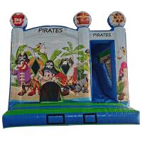China Customized Color Commercial PVC Pirate Theme Inflatable Bouncy Castle with Dry Slide for sale