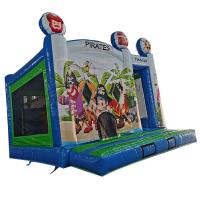 China Customized Color Commercial PVC Pirate Theme Inflatable Bouncy Castle with Dry Slide for sale