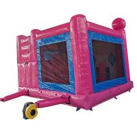 China Kids Inflatable Toys Bouncing Castle Party Jumping Rainbow Unicorn Theme with Dry Slide for sale