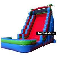 China Family Fun Guaranteed Backyard Inflatable Water Slide with Water Pool and Wide Slide for sale