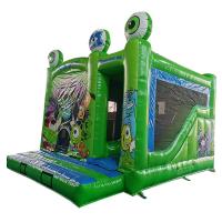 China PORTABLE 18ft Monsters Inc. Inflatable Bounce House with Dry Slide and Small Obstacles for sale