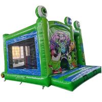 China PORTABLE 18ft Monsters Inc. Inflatable Bounce House with Dry Slide and Small Obstacles for sale