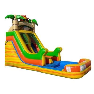 China 2-4 Years Old Kids' Must-Have Inflatable Climbing Wall Water Slide with Pool and Sun for sale