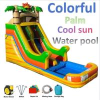 China 2-4 Years Old Kids' Must-Have Inflatable Climbing Wall Water Slide with Pool and Sun for sale