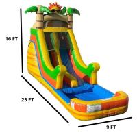 China 2-4 Years Old Kids' Must-Have Inflatable Climbing Wall Water Slide with Pool and Sun for sale