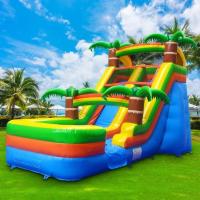 China Commercial Rental Inflatable Water Slide with Pool and Blower 5-10 Passengers Allowed for sale
