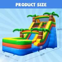China Commercial Rental Inflatable Water Slide with Pool and Blower 5-10 Passengers Allowed for sale