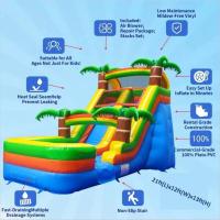 China Commercial Rental Inflatable Water Slide with Pool and Blower 5-10 Passengers Allowed for sale