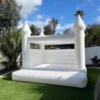 China Customized Toddler Bed White Castle Bouncy Pastel Inflatable Jumping Castle with Blower for sale