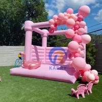 China PORTABLE Attractive Wedding Inflatable Trampolines 2024 Castle with Decorative Flowers for sale