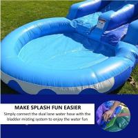 China Gray Little Whale Inflatable Water Slide with Blue Ocean Water Pool and Blower Included for sale