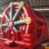 China 2024 19ft Red Ferris Wheel Inflatable Castle House Slide Combo for Customize Accepted for sale