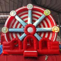 China 2024 19ft Red Ferris Wheel Inflatable Castle House Slide Combo for Customize Accepted for sale