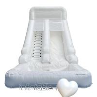 China Indoor Commercial Rental Inflatable Water Slide with Pool in Summer Pure Color Fun for sale