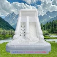 China Indoor Commercial Rental Inflatable Water Slide with Pool in Summer Pure Color Fun for sale