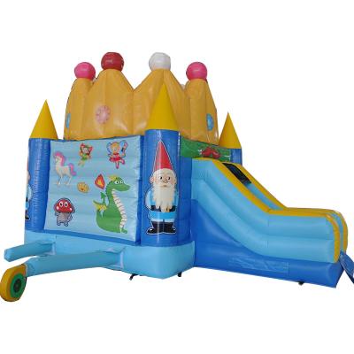 China Princess Birthday Party Inflatable Castle with Slide and 0.55mm Plato PVC Tarpaulin for sale
