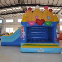 China Princess Birthday Party Inflatable Castle with Slide and 0.55mm Plato PVC Tarpaulin for sale