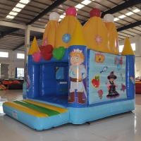 China Princess Birthday Party Inflatable Castle with Slide and 0.55mm Plato PVC Tarpaulin for sale