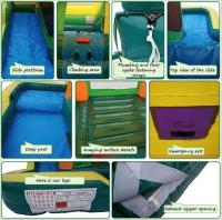 China Tropical PVC Inflatable Water Bounce House Pool Water Slide Max Capacity 100-500kg for sale