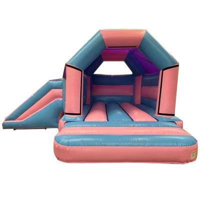 China 14 Years up Customized Mini Inflatable Trampoline Castle with Slide Custom Color for sale
