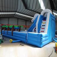 China Park Polar Bear Series Inflatable Water Slide with Swimming Pool Made of Oxford Cloth for sale
