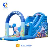 China Park Polar Bear Series Inflatable Water Slide with Swimming Pool Made of Oxford Cloth for sale