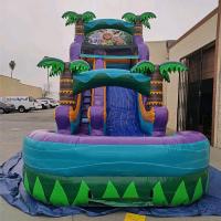 China Inflatable Rainforest Castle with Slide and Pool Slide Water Inflatable Castle Combo for sale