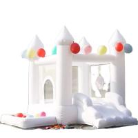 China CE/EN71/EN14960 Certified Unisex PVC White Inflatable Bouncer for Playgrounds and Parties for sale