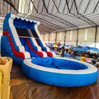 China Digital Printing Waterslide Pool Commercial Inflatable Water Slide For Kid Garden for sale