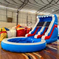 China Digital Printing Waterslide Pool Commercial Inflatable Water Slide For Kid Garden for sale
