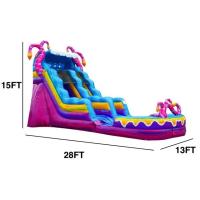China Unisex 28ft Inflatable Water Slide with Pool and Blower Wet/Dry Bounce House Combo for sale