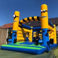 China CE/EN71/EN14960 Certified Commercial Cartoon Theme Inflatable Trampoline Castle Combo for sale