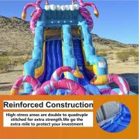 China Unisex 28ft Inflatable Water Slide with Pool and Blower Wet/Dry Bounce House Combo for sale