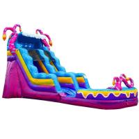 China Commercial Grade Water Slide Inflatable with Splash Pool Customized Color and Size for sale