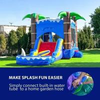 China Blower Included Double-layer Reinforcement PVC Inflatable Water Slide with Climbing Wall for sale