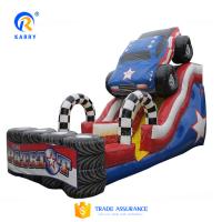 China Blower Included Double-layer Reinforcement PVC Inflatable Water Slide with Climbing Wall for sale