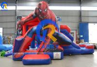 China Spiderman Castle Slide Combo with Swimming Pool in Commercial Inflatable Amusement Park for sale
