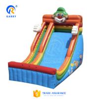 China 25FT Inflatable Water Slide with Water Pool and Palm Tree Pattern Large Bounce House for sale