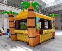 China Inflatable Pub Tent Blower With Blower Serving Inflatable Tropical Tiki Bar Exhibition for sale