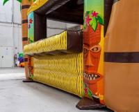 China Inflatable Pub Tent Blower With Blower Serving Inflatable Tropical Tiki Bar Exhibition for sale