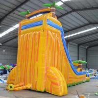 China Indoor and Outdoor Fun Colorful Palm Tree Inflatable Water Slides for Kids Ages 8-13 for sale