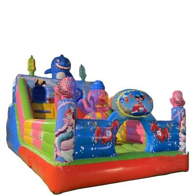 China Mermaid Inflatable Interactive Park Castle Slide Combo Games for Kids and Adults Play for sale