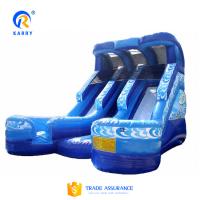 China Customized Inflatable Water Slide With Pool For Kids And Adults Rock Climbing Game for sale